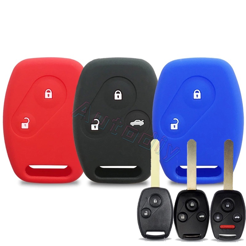 Silicone Protection Car Key Remote Cover Case 2 Button Cover Casing ...