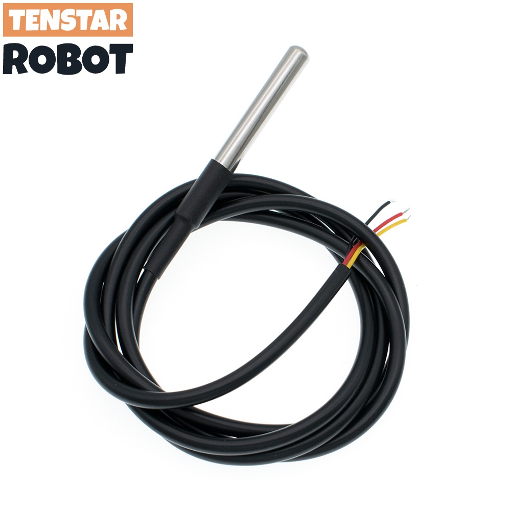 DS18B20 Stainless Steel package 1 Meters Waterproof DS18b20 Temperature ...