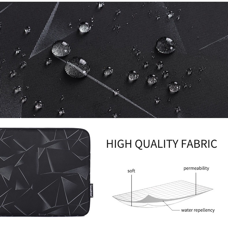 (11~15 Inch) MR Typo Laptop Bag Black Triangle Geometric Pattern Laptop ...