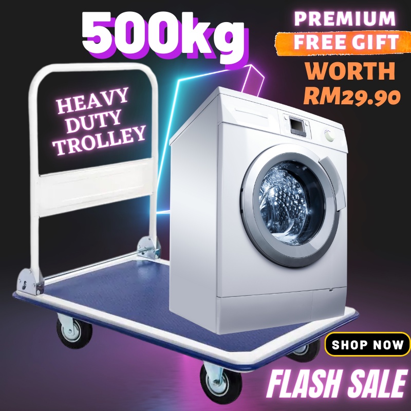 IRON BULL Trolley Portable 150KG/300KG Hand Truck Iron PVC Foldable ...