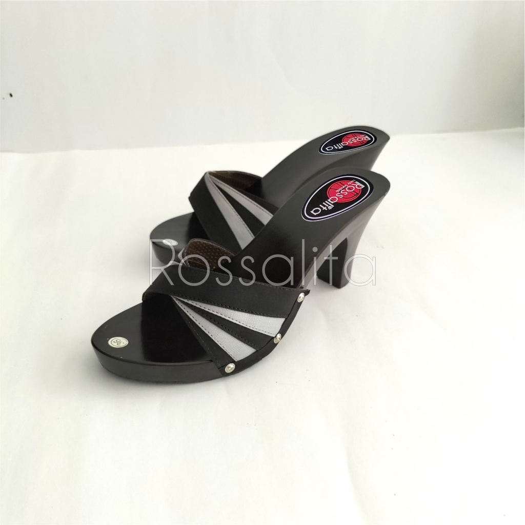 KAYU Elegant heeled sandals/wooden heeled sandals/Kelom geulis ...
