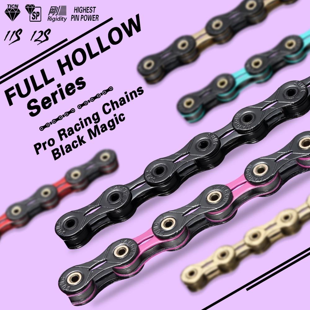 SUMC Chain 12S SX12SL Mountain Bike Ultralight Hollow Magic Buckle ...
