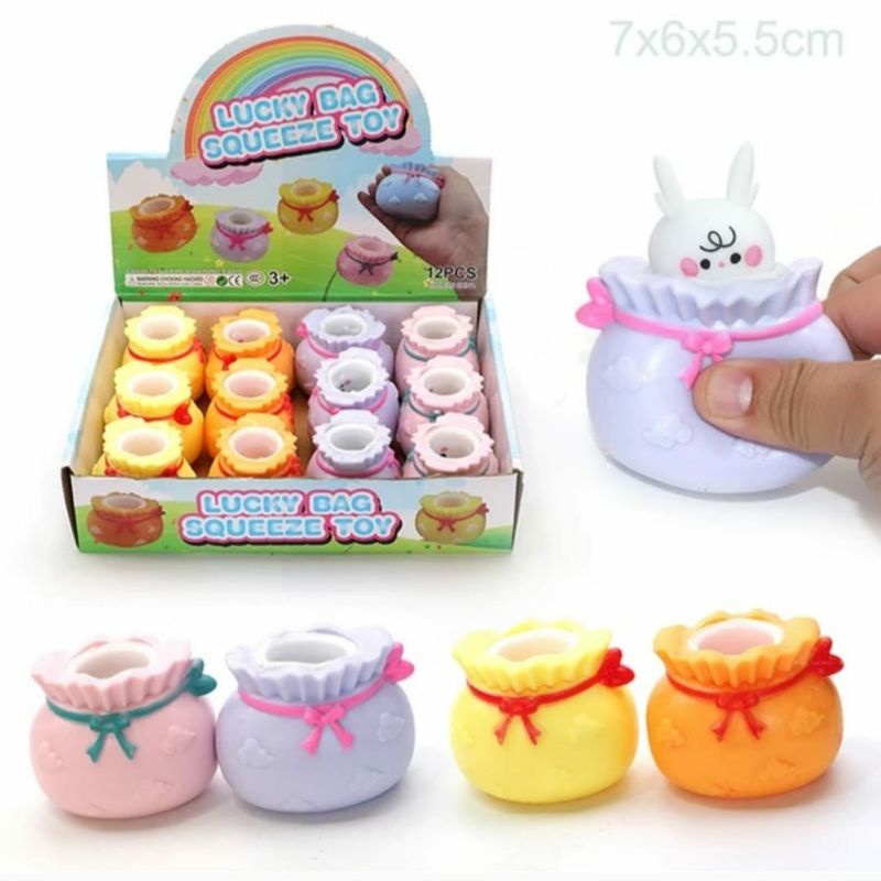 Cute Animal In Pouch Pop Up Toys Lucky Bag Animal Squeeze Cute Squishy ...