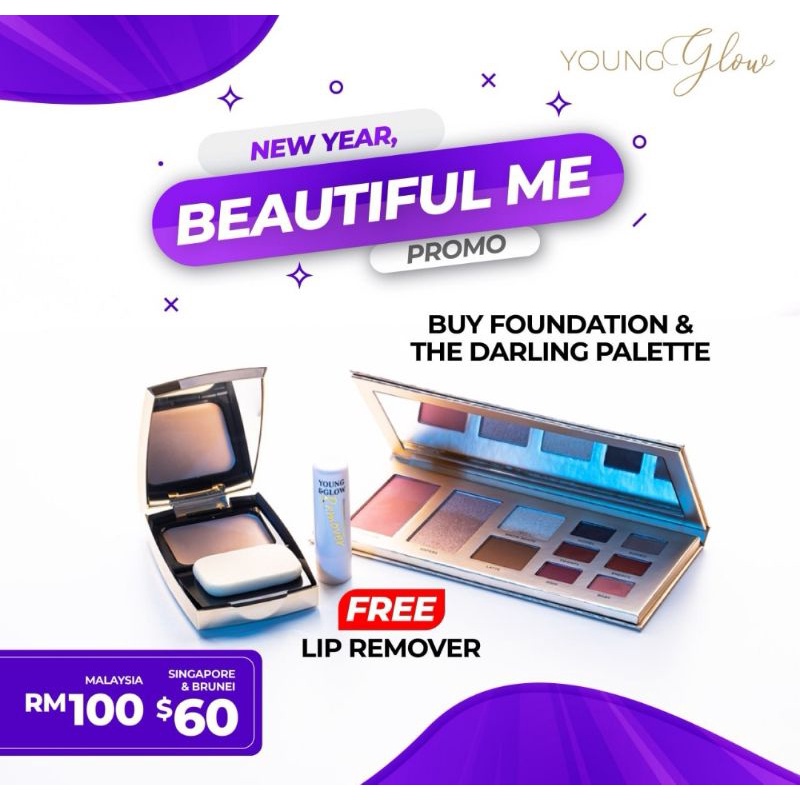 NEW PACKAGING Young & Glow Foundation Original Neelofa | Shopee Malaysia