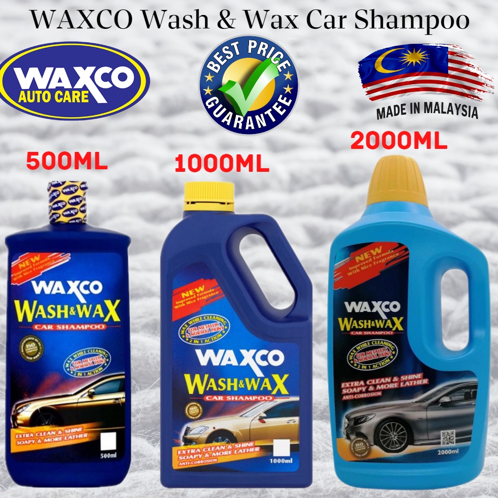 Waxco Wash & Wax Car Shampoo / Exterior Care - 500ml / 1000ml / 2000ml ...