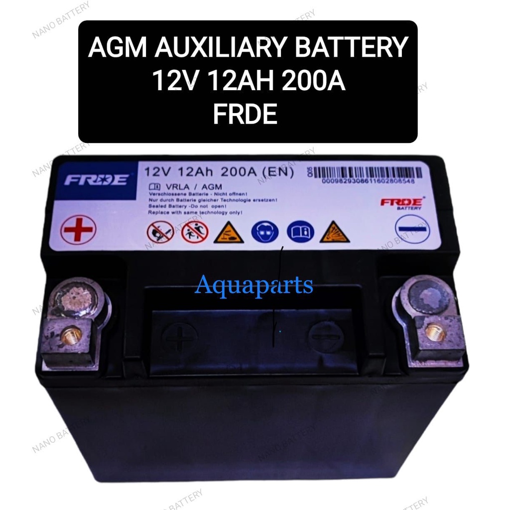 M/Benz Backup Battery FRDE 12V 12Ah 200A VRLA/AGM Mercedes Auxiliary ...