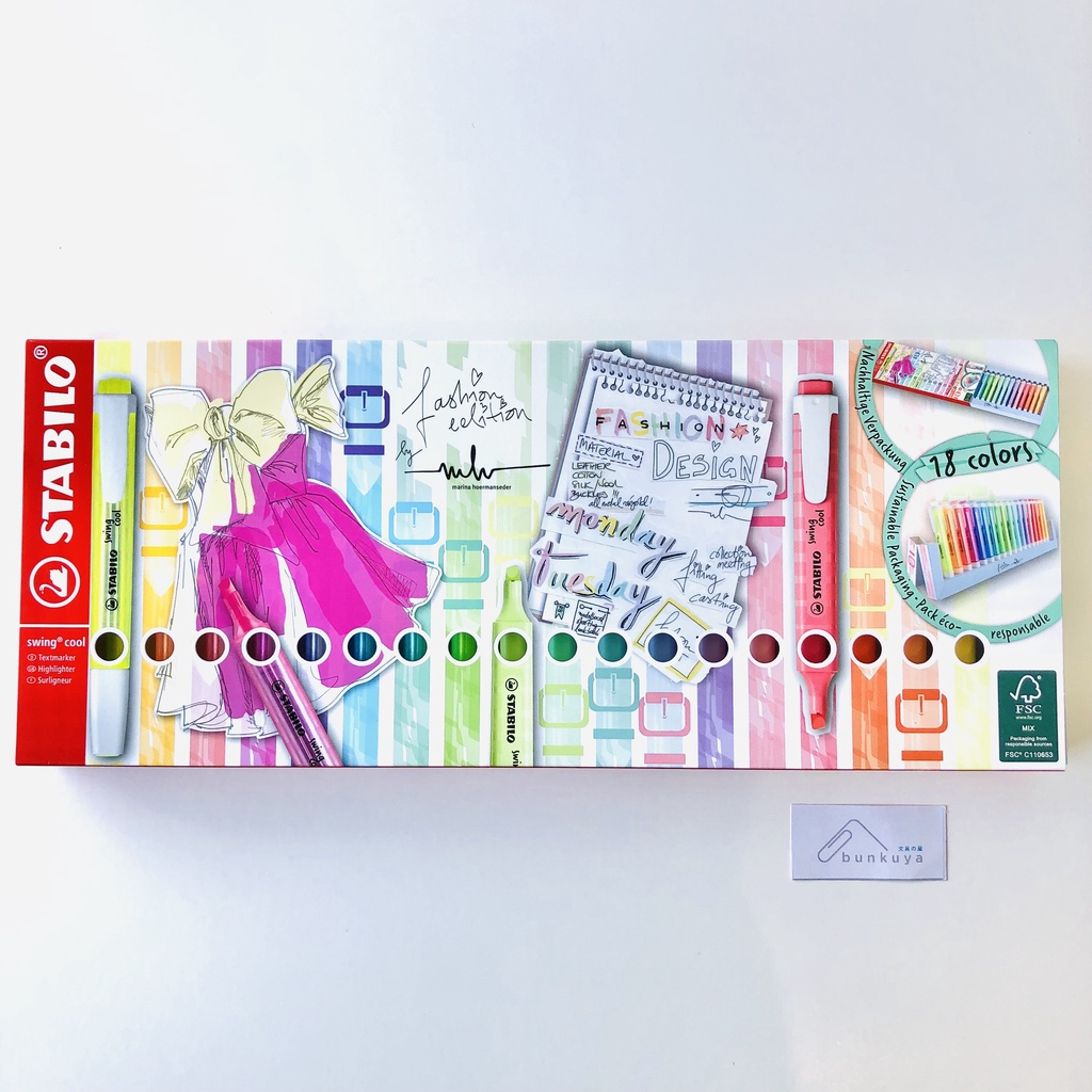 STABILO Swing Cool Highlighter Pastel Desk Set of 18's | Shopee Malaysia