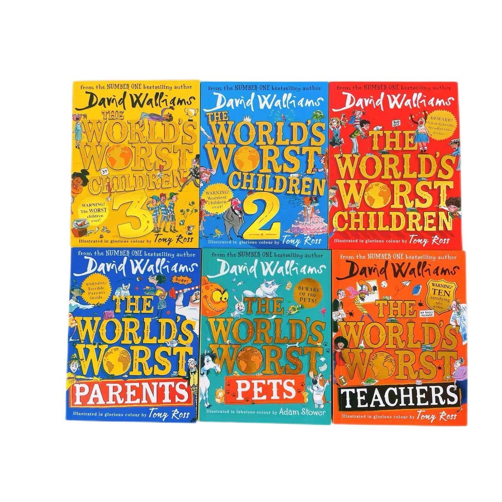 David Walliams The World's Worst Children Series 6 Books Collection Set ...