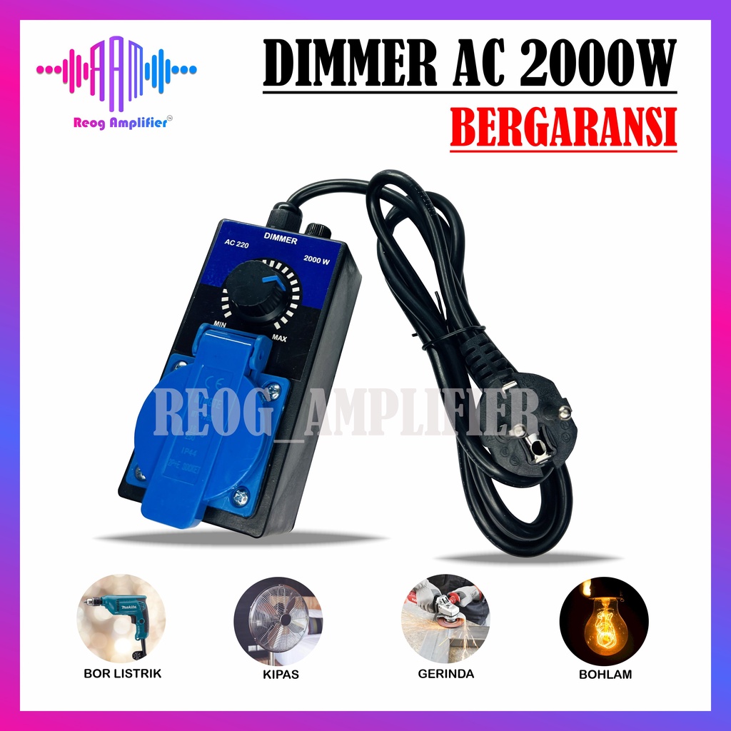 MESIN Dimmer 2000 WATT AC light DIMMER speed control fan drill grinding ...