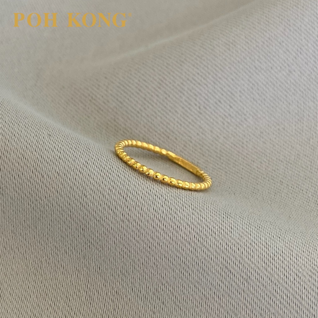 POH KONG 916/22K Gold Classic Beads Ring | Shopee Malaysia