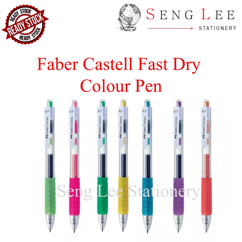Faber-Castell Fast Gel Colour Retractable Gel Pen 0.7 | Shopee Malaysia