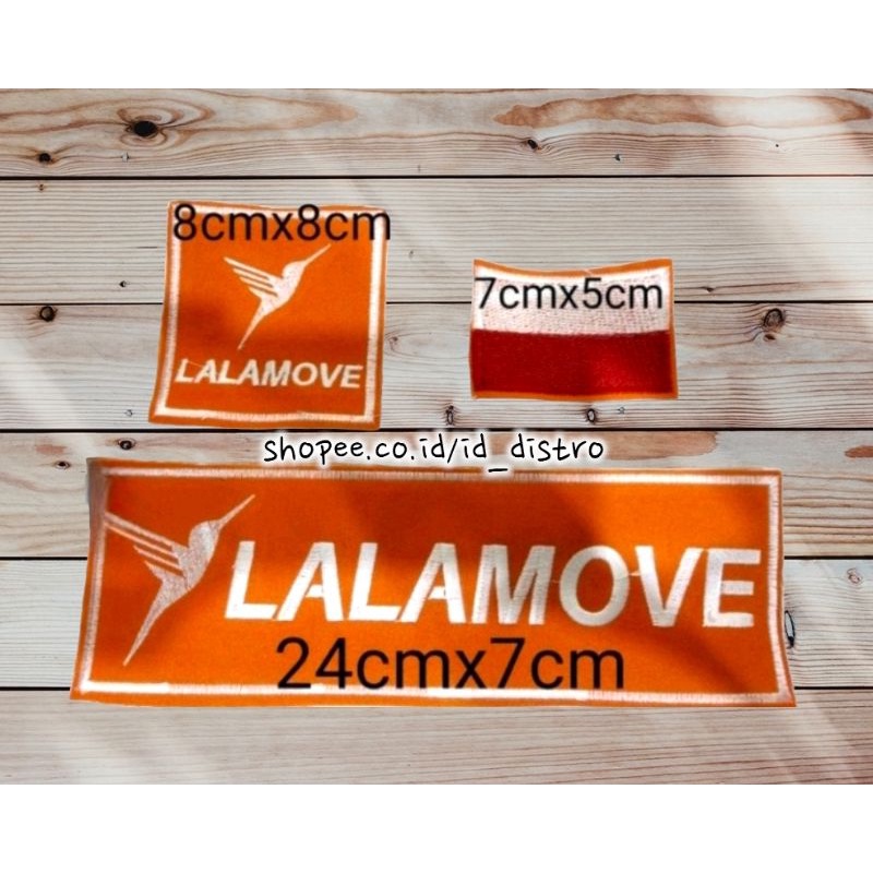 Ojol DRIVER LALAMOVE Embroidered Patch Logo Emblem (orange base ...