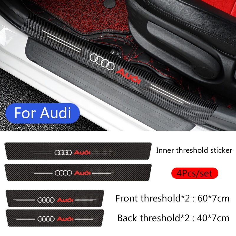 4pcs Car Door Sill Protector Stickers For Audi A1 A3 A4 A5 A6 A7 A8 ...