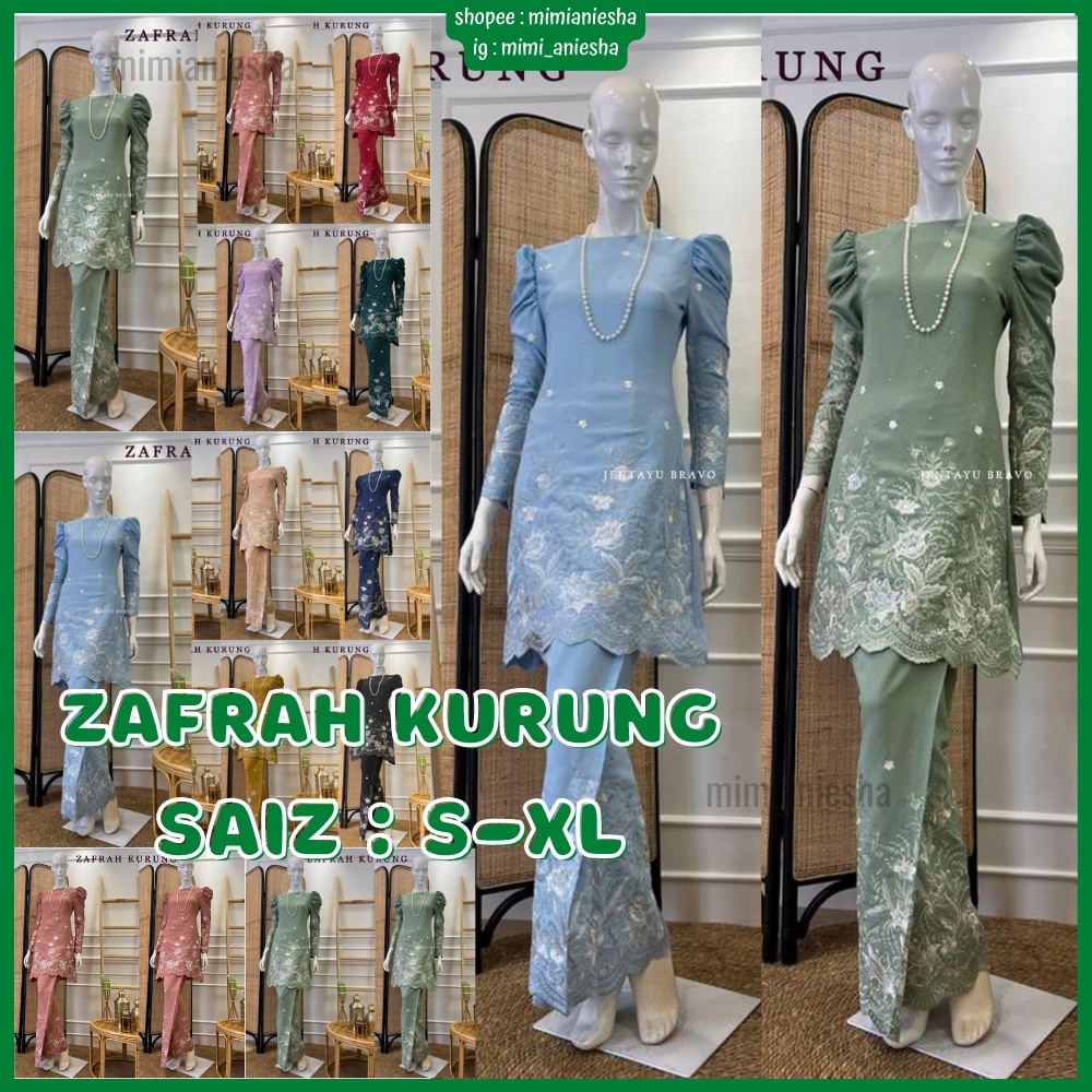 Baju Kurung Raya 2023 Zafrah Kurung Puff Kurung Kedah Moden Kurung ...