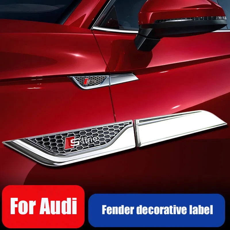 For Audi Car Fender Side Logo Decorative Car Logo For Audi A3 A4 A6 A5 ...