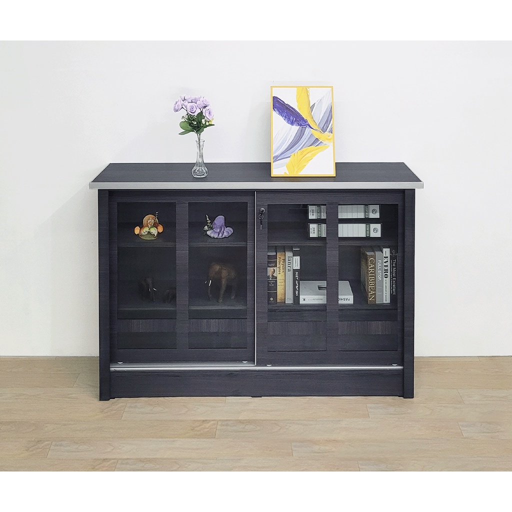 STARS 5ft Sliding Door Display Cabinet Living Room Storage Almari Kaca ...