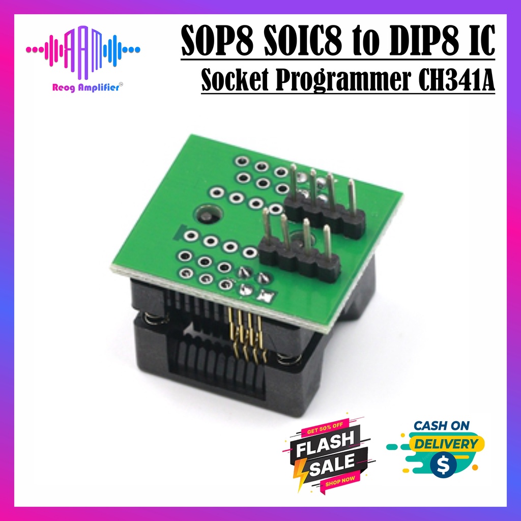 Sop8 SOIC8 to DIP8 IC Socket Programmer CH341A Adapter Converter ...