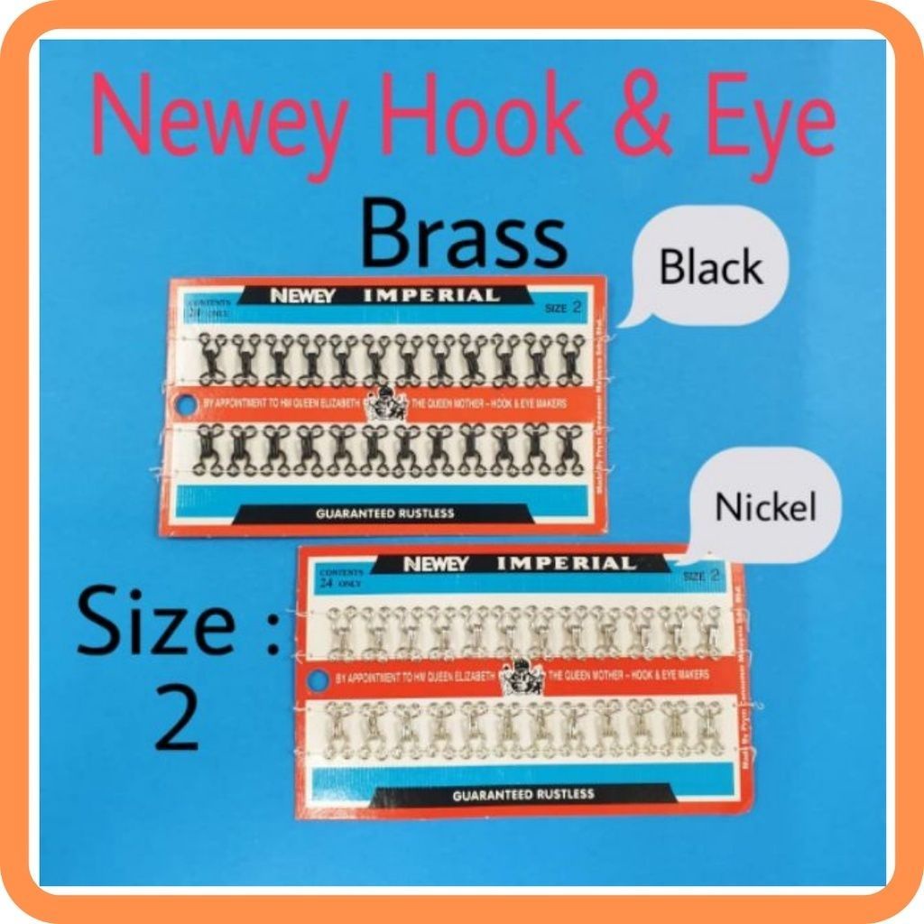 #2 Newey Hook & Eye/ Cangkuk Mata/ Cangkuk Baju (Brass @ Without Brass ...