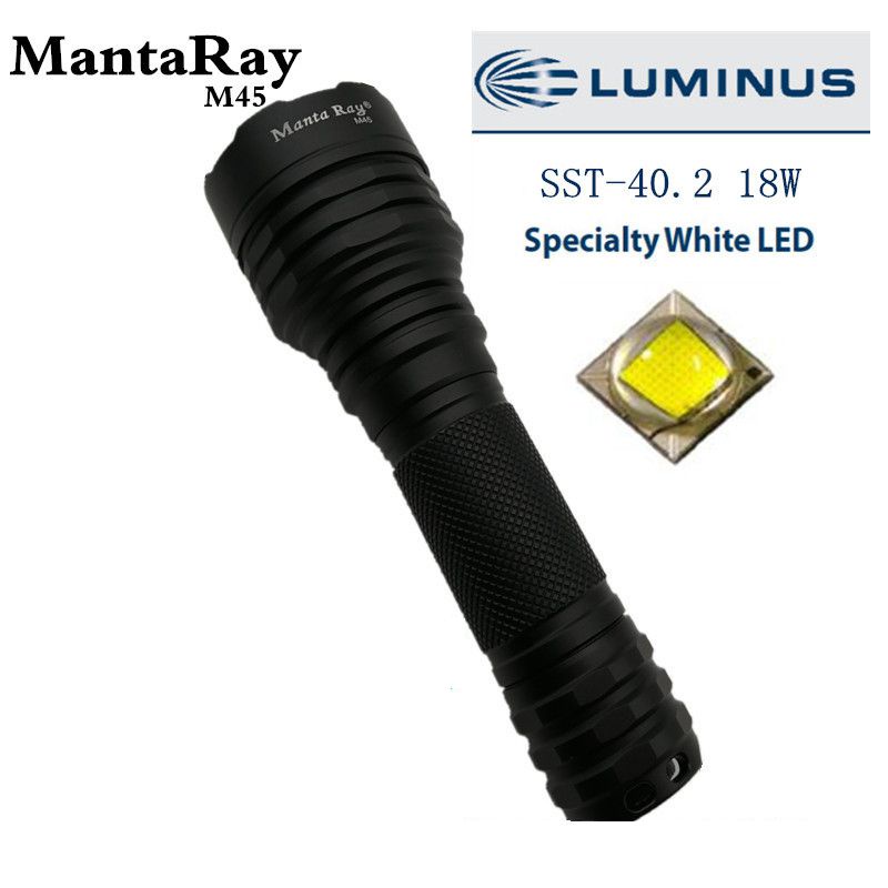 Original Manta ray M45 Flashlight SST40.2 LED 2300lm 18w Hunting Torch ...