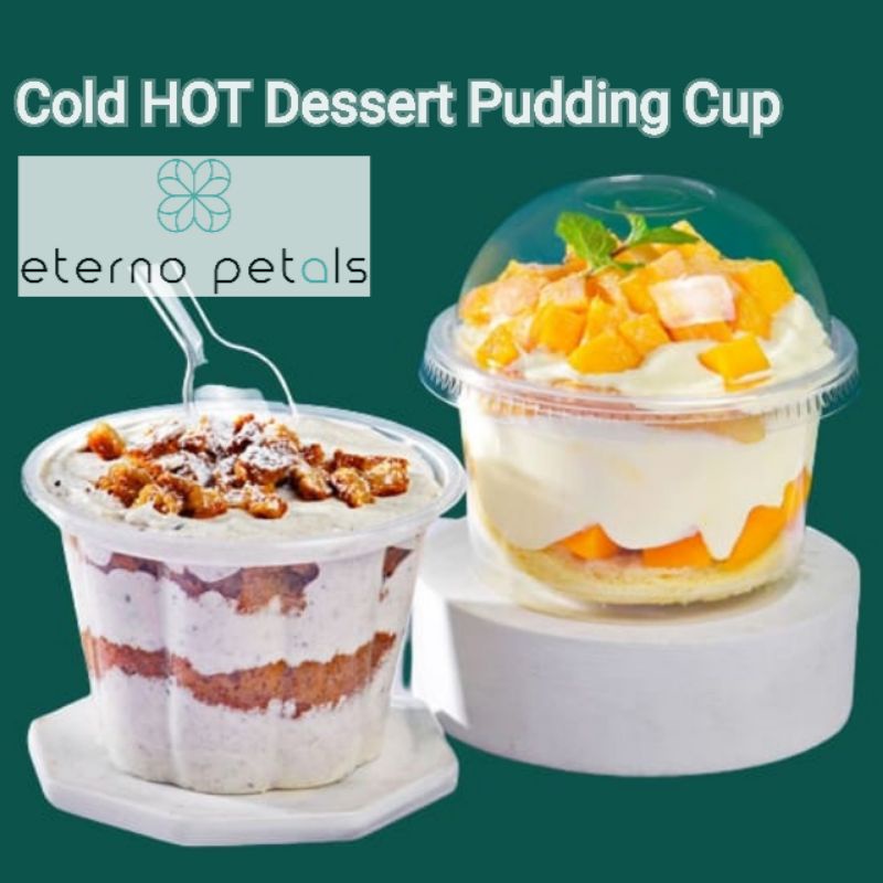 50psc W96/W250 250ml Pudding cup disposable transparent plastic cup ...