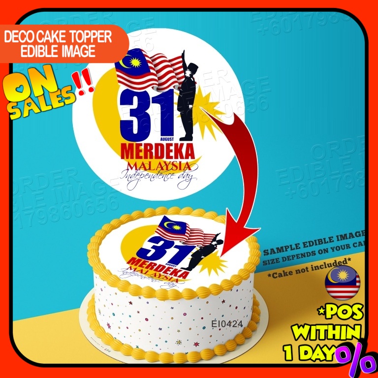 Printing EI Edible Image Hari Kemerdekaan Kebangsaan Independence ...