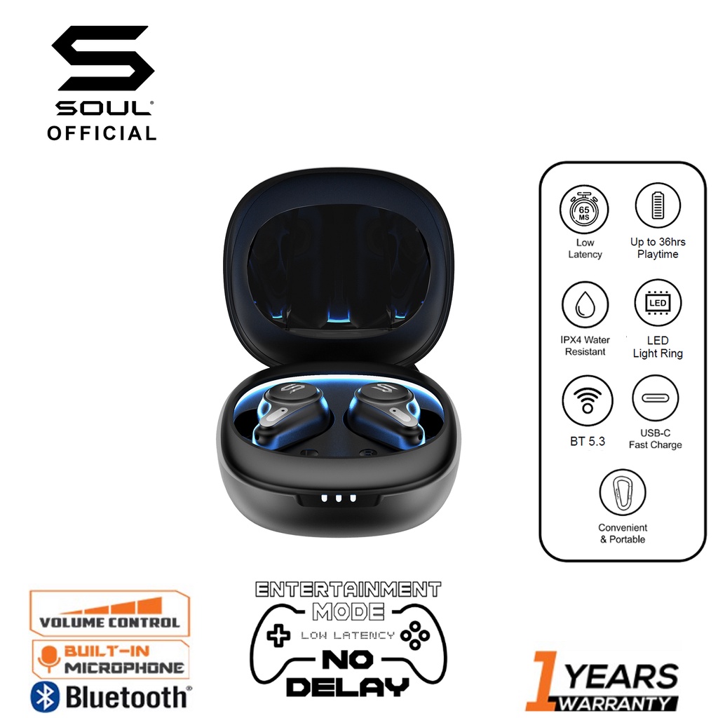 S-TRON True Wireless Earbuds with LED Light Ring | Shopee Malaysia