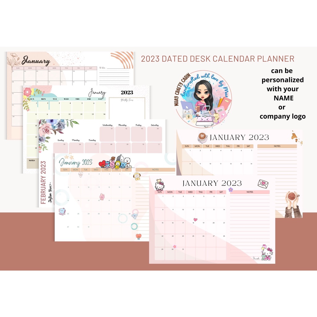 2024 Personalized Calendar Planner with sleeve A4 size | Shopee Malaysia