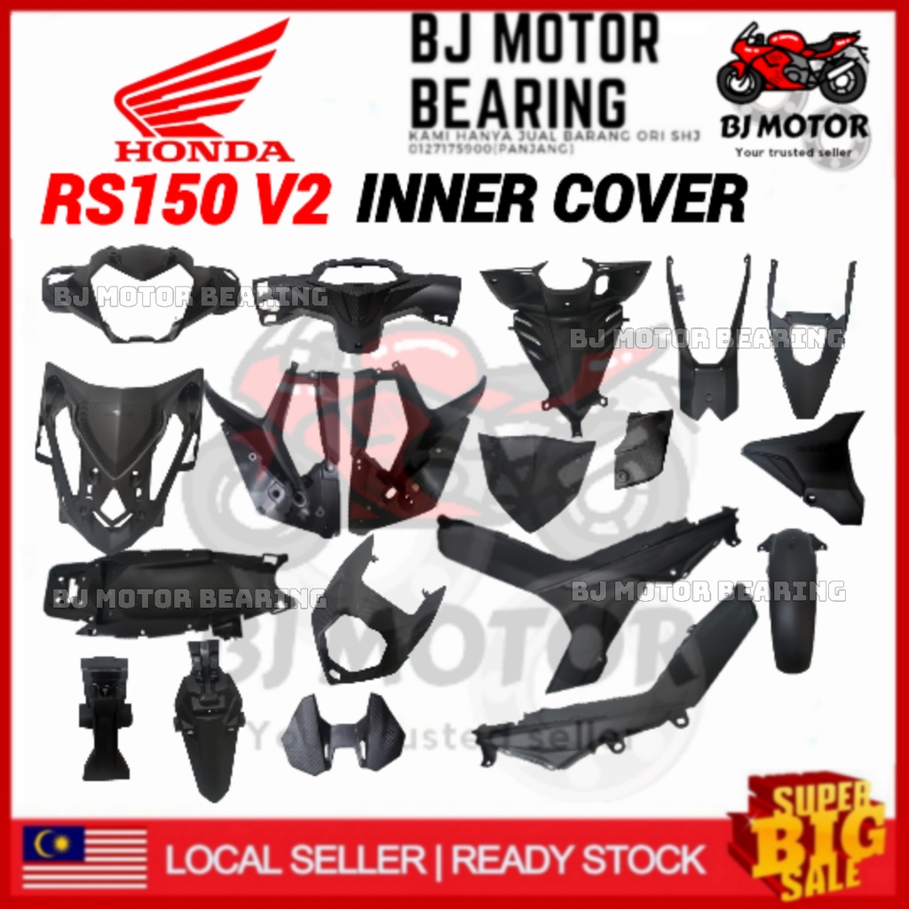 HONDA RS150 V2 V3 INNER COVER RS V2 INNER COVER RS V2 150 RS150R HITAM 100% ORIGINAL RSV2 Inner ...