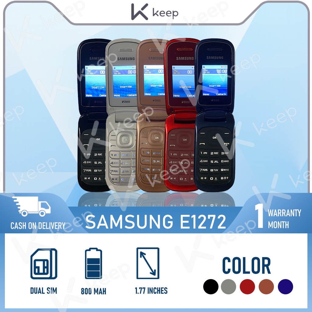 Samsung Clamshell E1272 GSM 2G Dual SIM Clamshell Button Basic Function ...