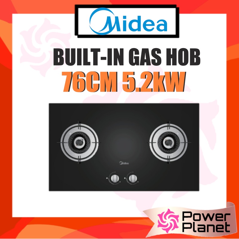 Midea Gas Hob 76cm (5.2kw) MGH-76Q60B Tempered Glass MGH76Q60B | Shopee Malaysia