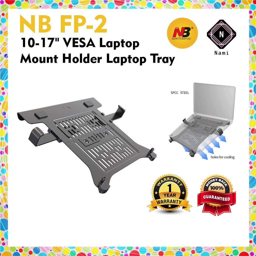 NB FP-2 Fits Display 10"-17" VESA Laptop Mount Holder Laptop Tray Only ...