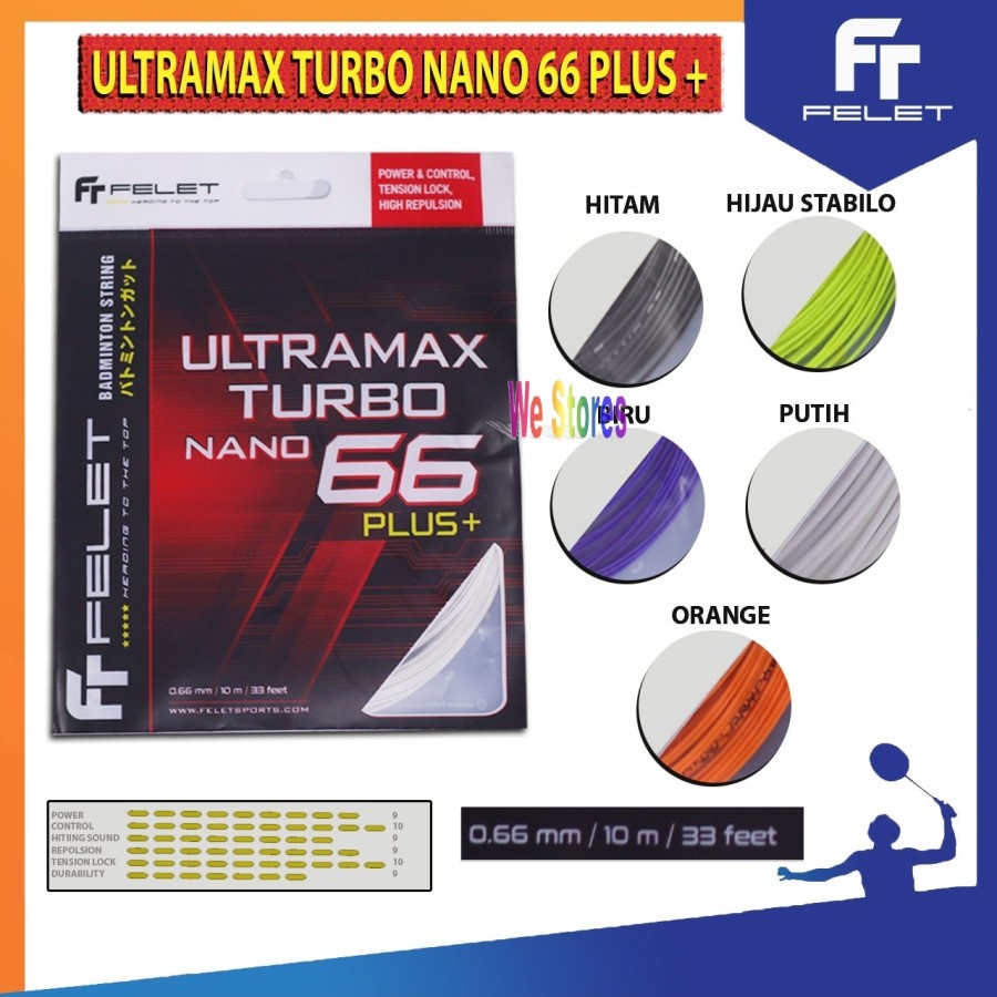 String/string FELET ULTRAMAX TURBO NANO 66 PLUS+NEW ORIGINAL | Shopee ...