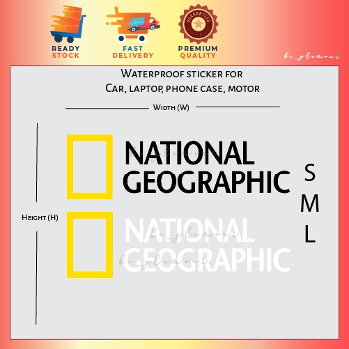 National Geographic car Sticker Reflective wild life Stiker Kereta ...