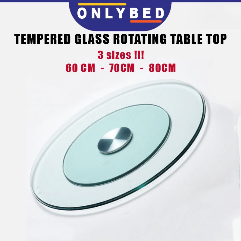Lazy Susan Tempered Glass Rotating Top Table Turn Top Dining Table Top ...