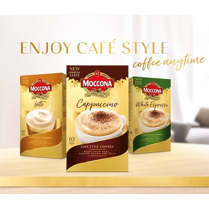 MOCCONA Mixes - Latte + White Espresso + Cappuccino (10's x 16g) | Shopee Malaysia