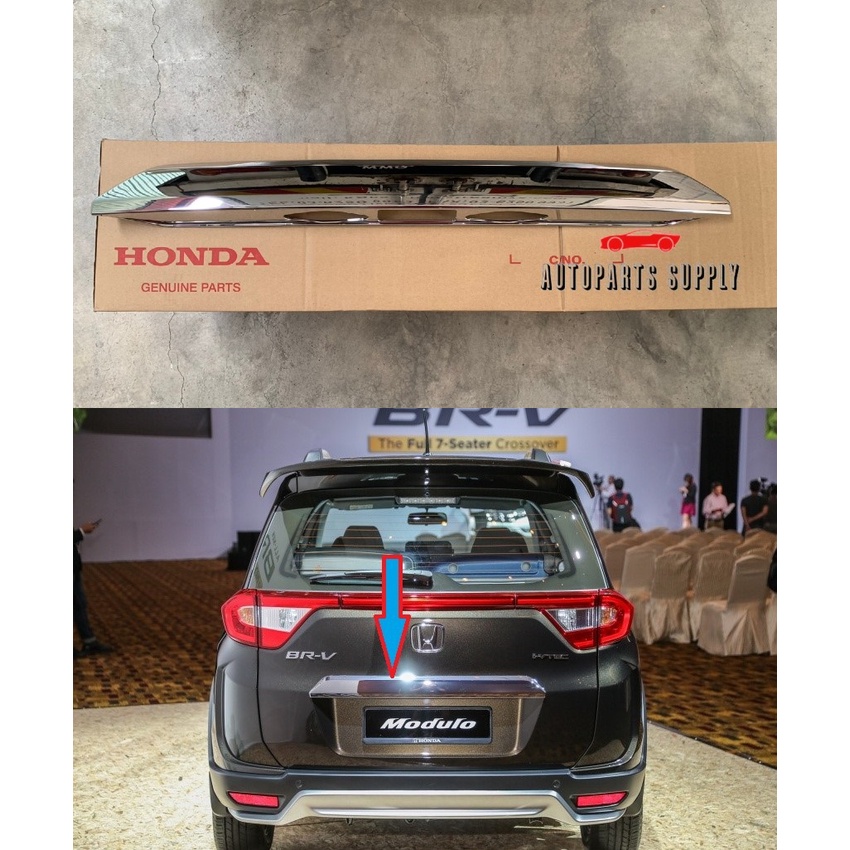 ORIGINAL HONDA BRV REAR NUMBER PLATE TOP MOULDING GARNISH CHROME ...