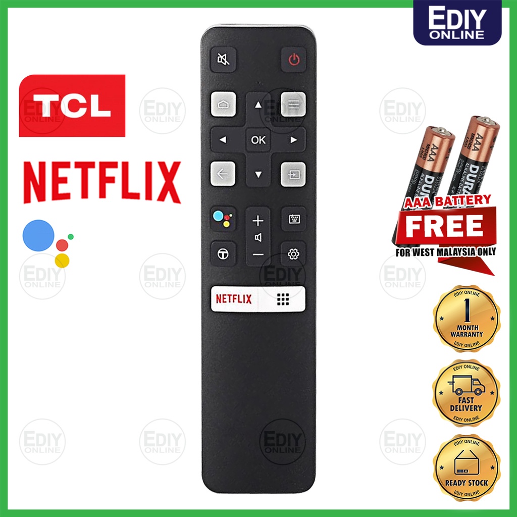 【FREE BATTERY AAA X2】 Smart TV Remote Control for TCL Rc802V Fmr1 Jur6 ...