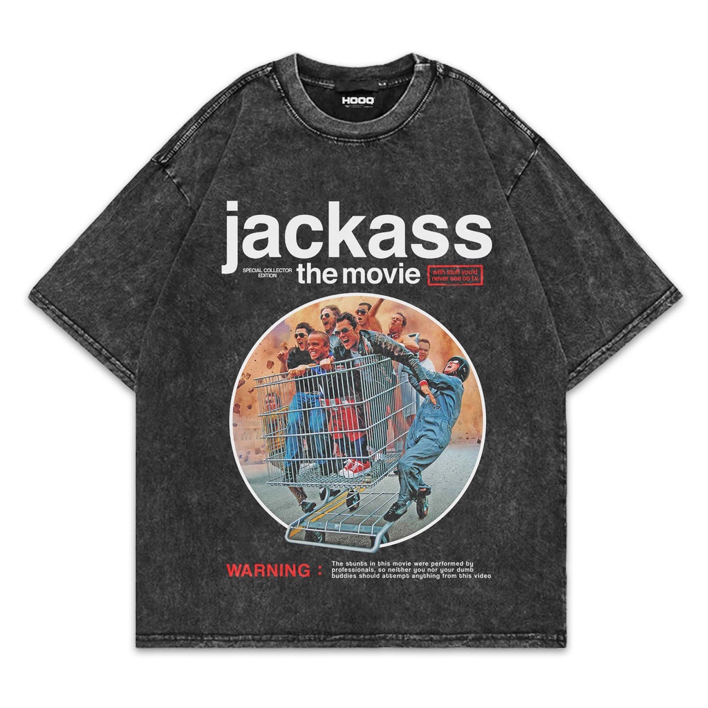 Jackass T-shirt Oversize Model Washed Stone Wash/JACKASS T-shirt ...