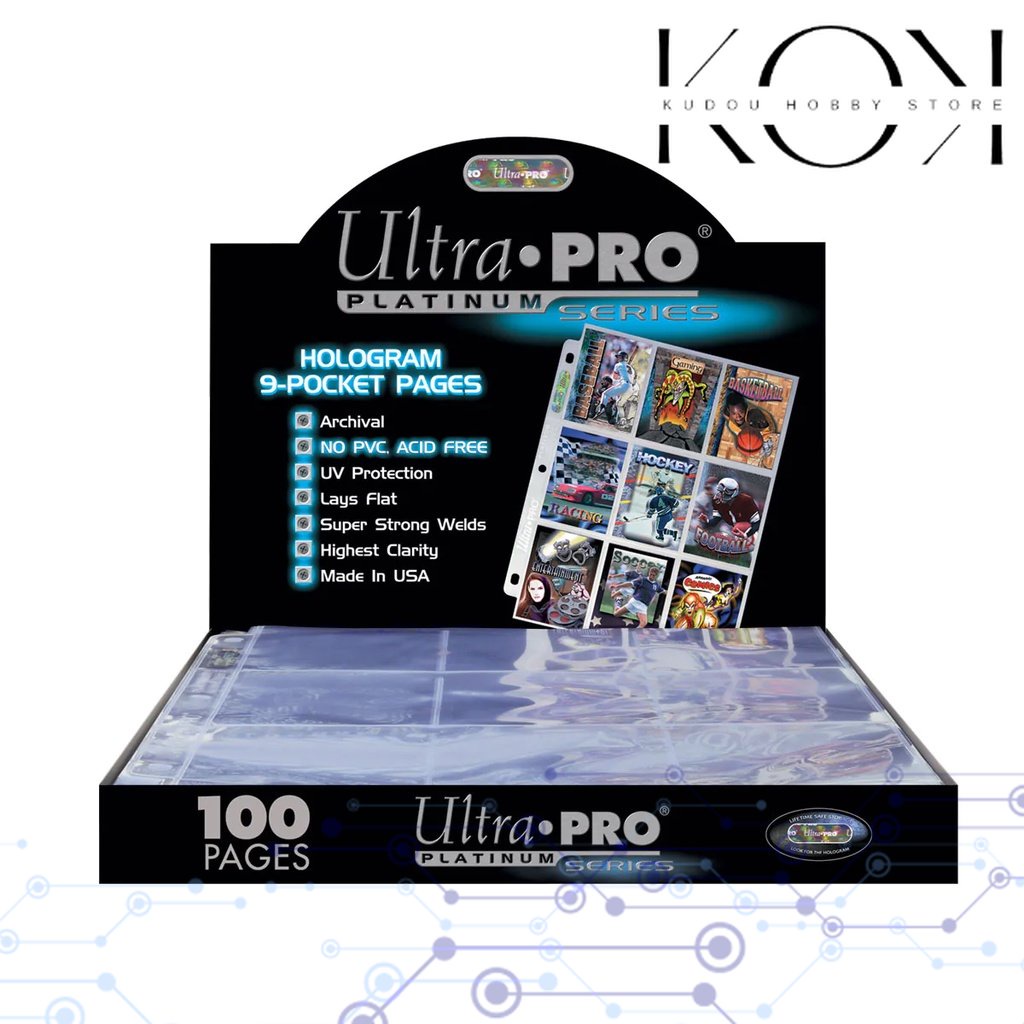 UltraPro UP Ultra Pro 9 Pocket Platinum Page Standard 11 Holes 1Box ...