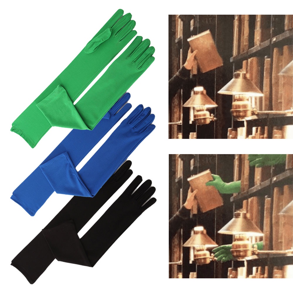 Cormei Green Screen Gloves 45cm 17" Chromakey Filming CG Movie Floating ...