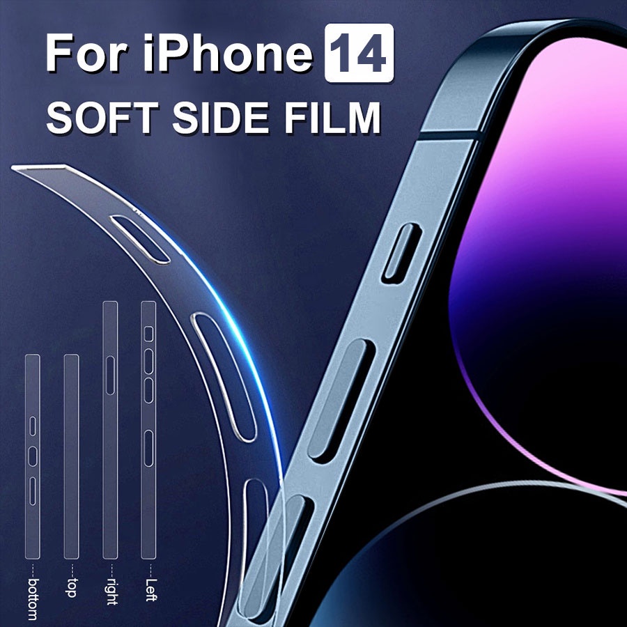 For iPhone 15 14 Plus 13 12 14 Pro Max 13 12 mini Phone HD Side Film ...