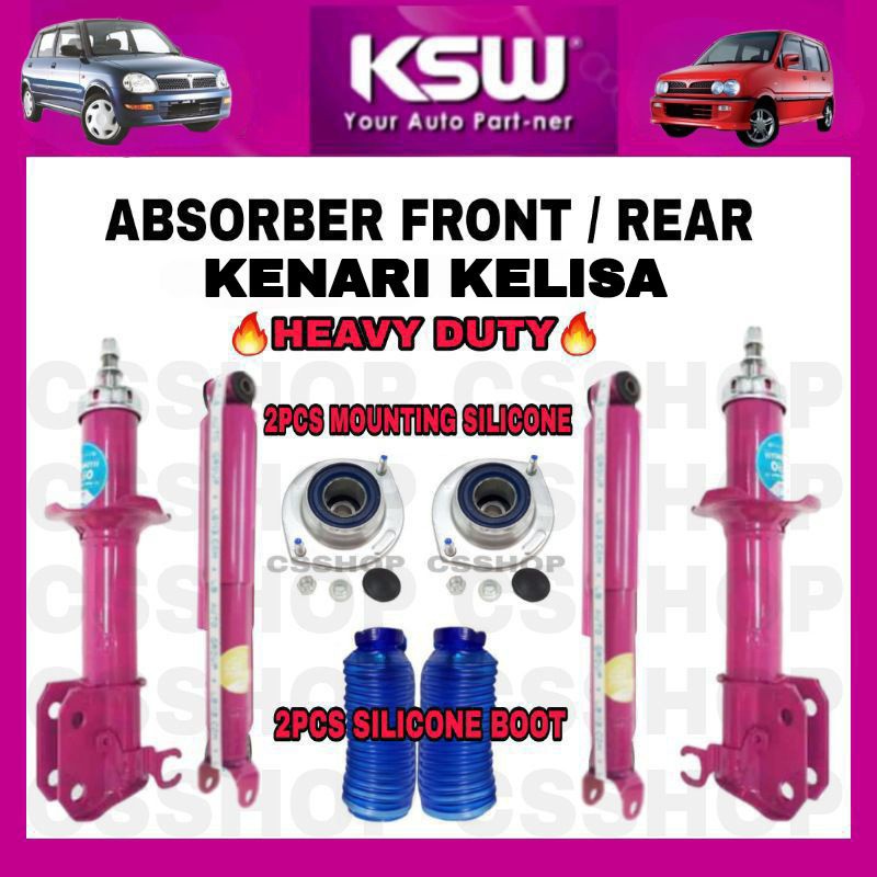 KSW PERODUA KENARI KELISA ABSORBER FRONT / REAR HEAVY DUTY TWIN VALVE ...