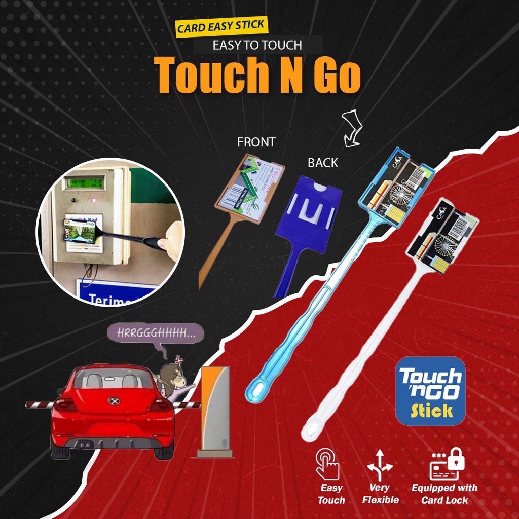 HOLDER Card TNG Stick Extended Card Tapper For Touch N Go Card Holder ...