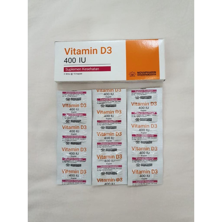 Fasfit D VITAMIN D3 400iu/VITAMIN D3 400iu/Novapharin (1 box/30Caplets) | Shopee Malaysia