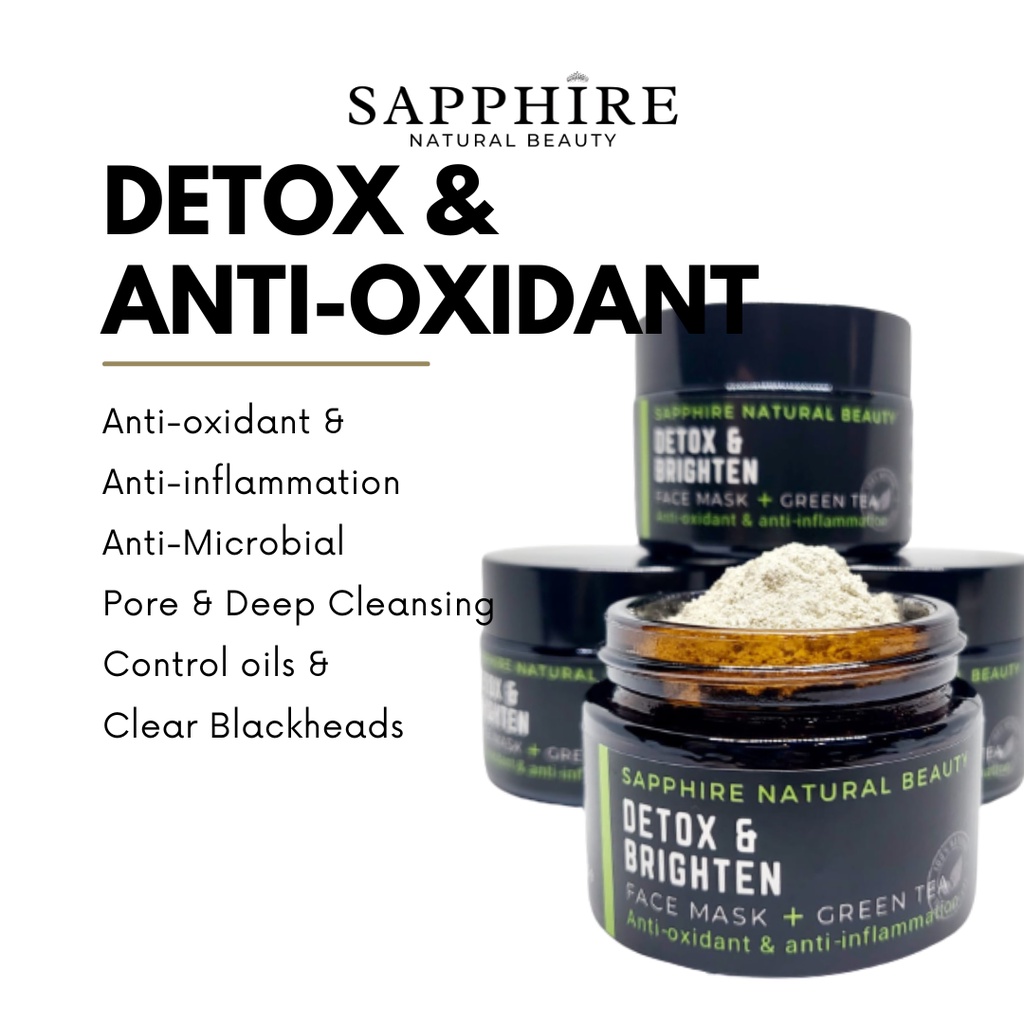 [Powder] Detox & Brighten Green Tea Powder Face Mask [FOR BLACKHEADS ...