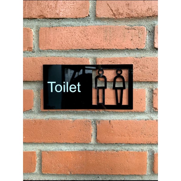 Toilet Men Women Signage Acrylic Sign Board Acrylic WC Label Board ...