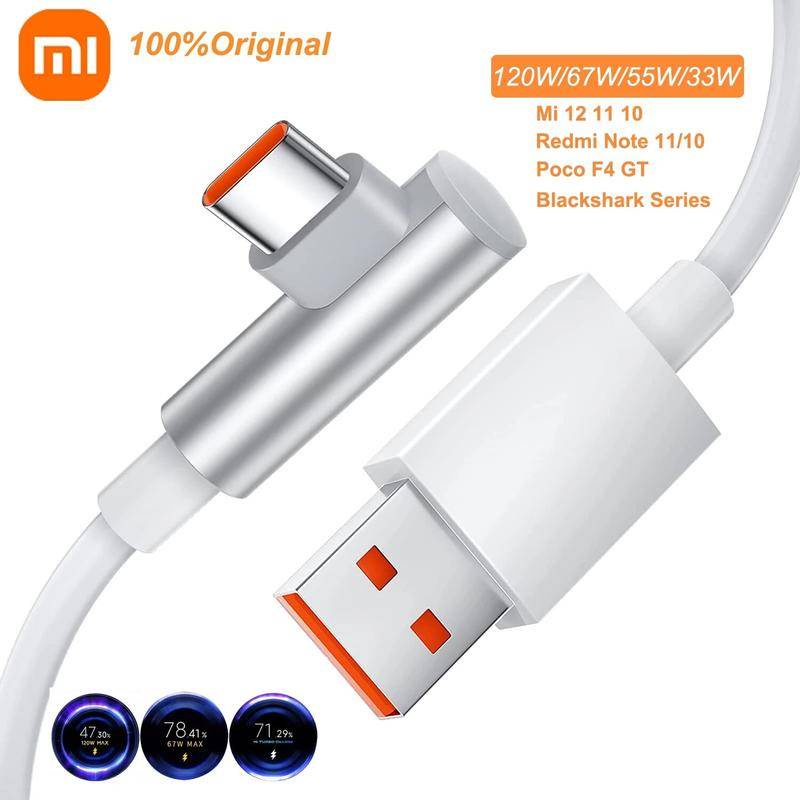 Xiaomi 120W Turbo Charge Cable USB Type-C 6A Cable For Xiaomi Mix4 Mi ...