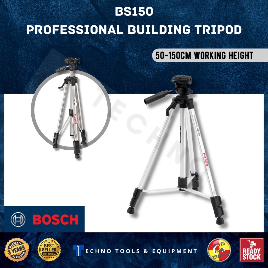 Bosch BS 150 Pro Building Tripod 150CM 1/4” - 0601096974 | Shopee Malaysia