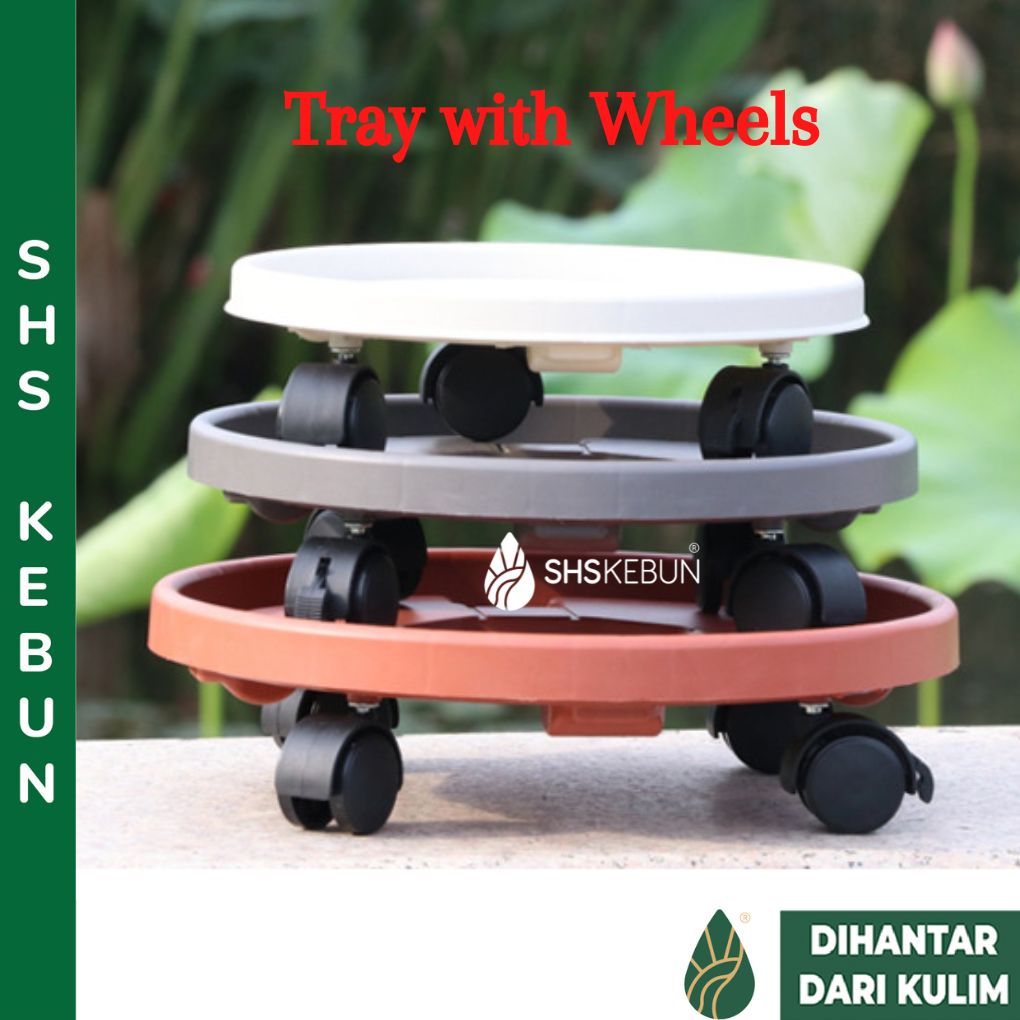 Tray with Wheels Portable Stand Plastic Roller Tray Lapik Pasu Roda ...