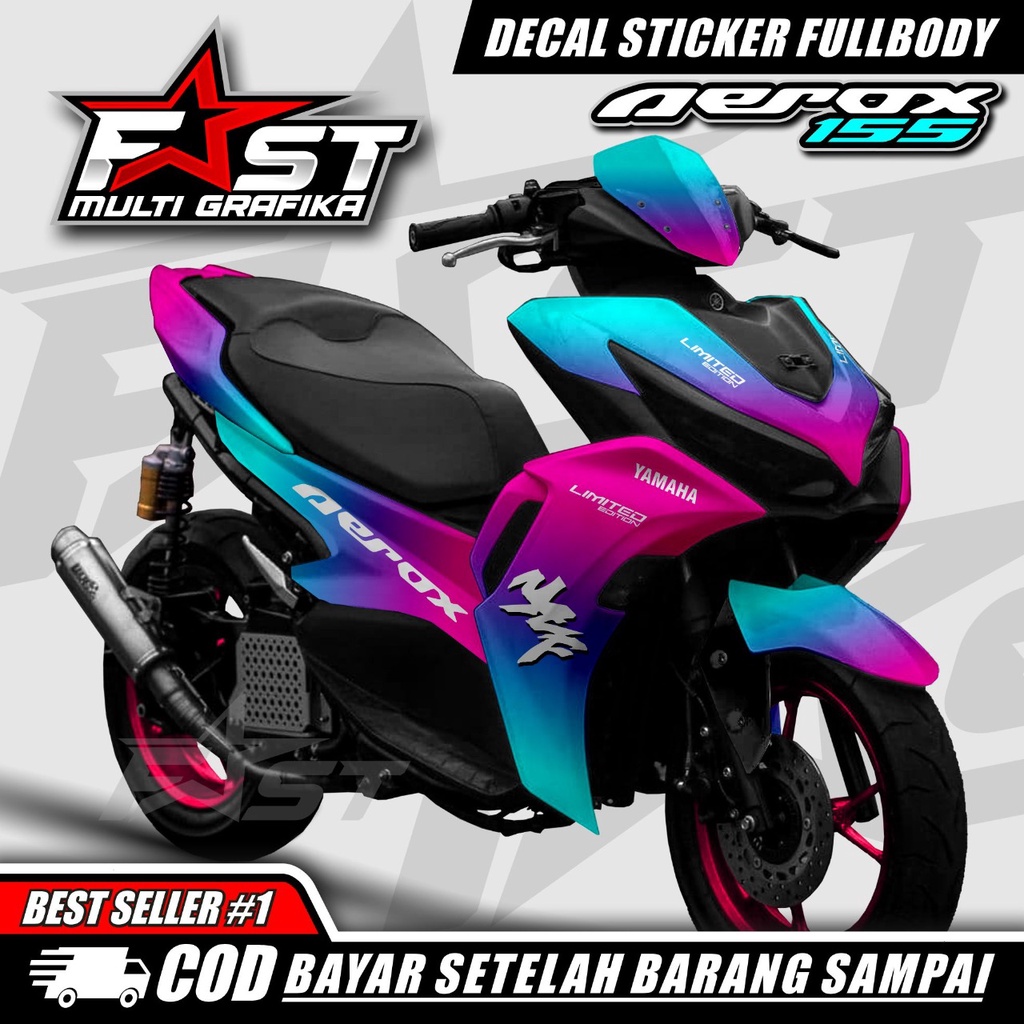 Yamaha New Aerox 155 Full Body Sticker Decal in Color Variations ...
